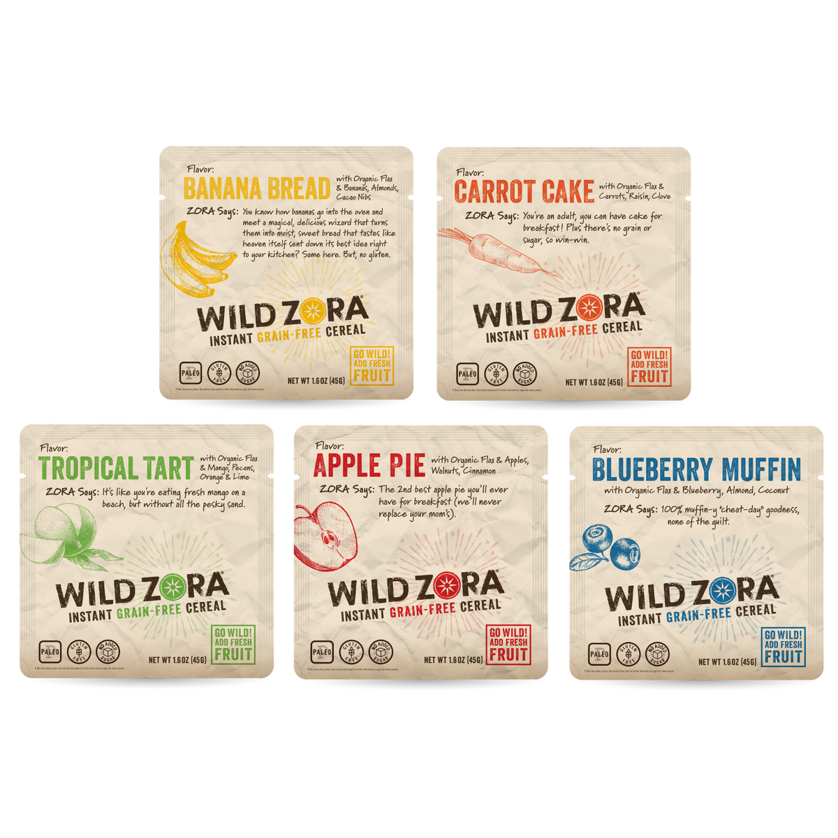Instant Cereal - Multi-Pack | Wild Zora Foods